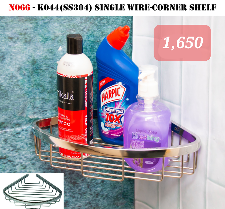 N066-Single Wire Corner Shelf – Touch Interiors